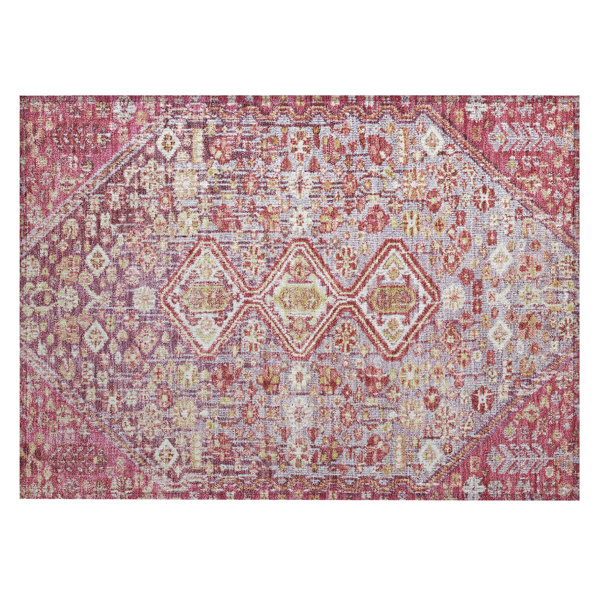 Bungalow Rose Machine Washable Indoor/Outdoor Xhevrie Merlot Rug - Wayfair Canada